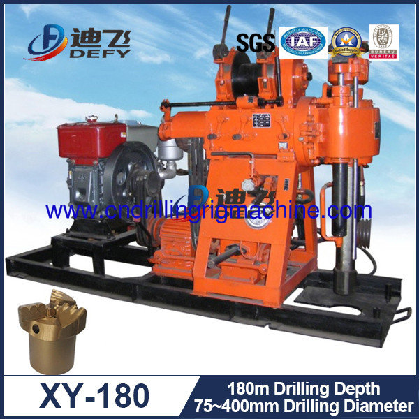 180m Deep Geotechnical Exploration Water Well Rig Drilling Machine XY-180 Portable