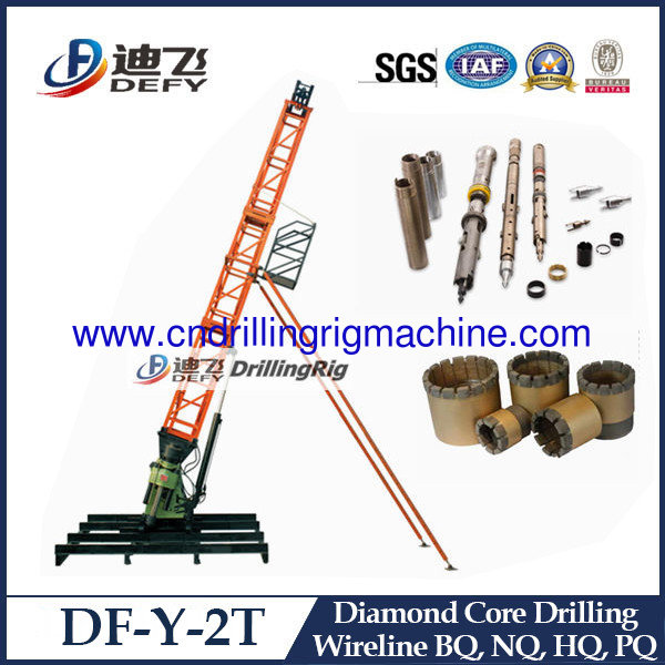 DF-Y-2T Diamond Core Drilling Rig with Angle Adjustable Stand