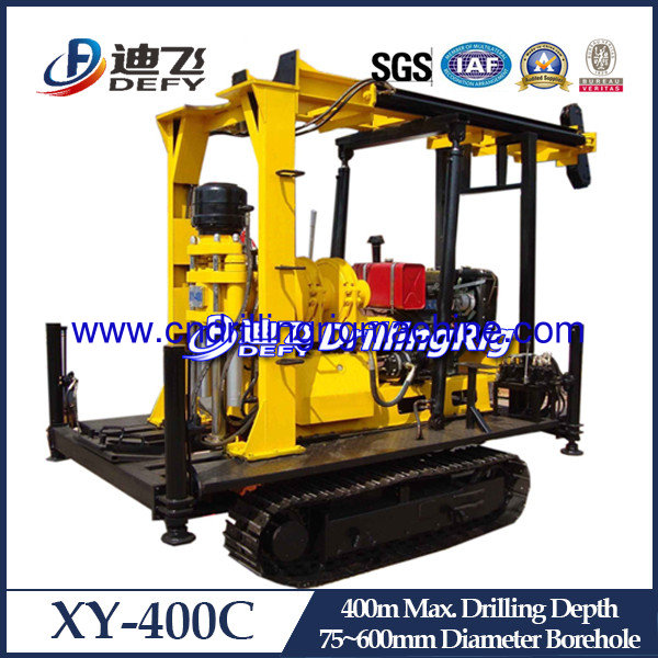 New Arrival! XY-400C Crawler Mounted Hydraulic Well Drilling Rig, 400m Water Well Drilling