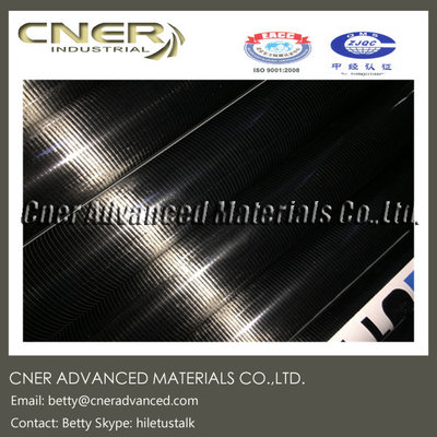 Carbon pole with taper on one end for vacuum gutter cleaning pole, carbon fiber pole