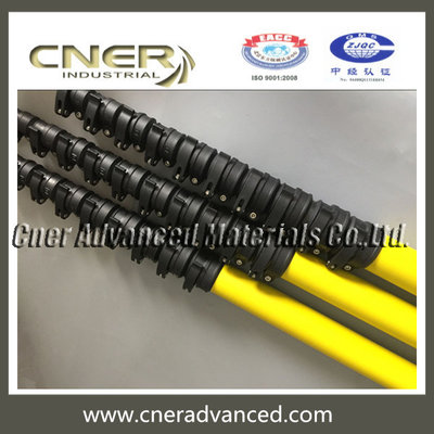 Carbon fiber telescopic pole of 30 feet length for window cleaning pole, and rescue pole