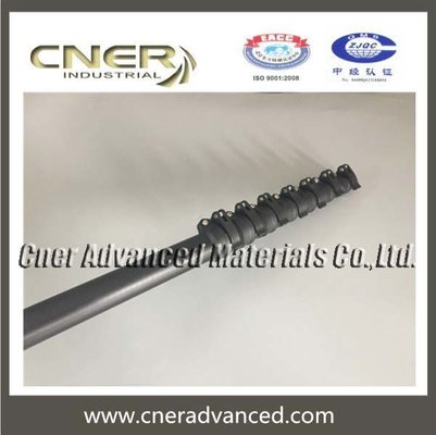 Carbon fiber telescopic pole of 35 feet length for window cleaning pole, and rescue pole