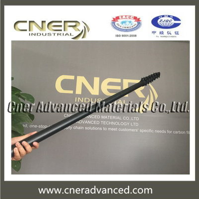 Carbon fiber telescopic pole of 35 feet length for window cleaning pole, and rescue pole