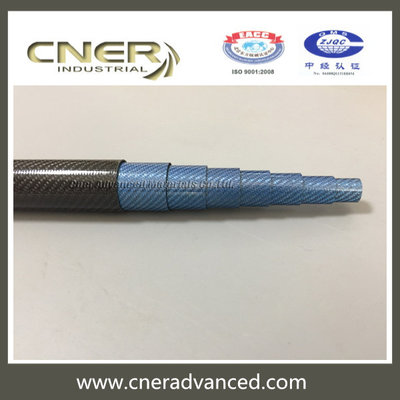 25 feet long carbon fiber hybrid telescopic pole for window cleaning pole, with new designed locking system