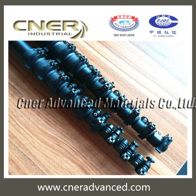 Telescopic 40 feet carbon fiber pole with scratch matte finish