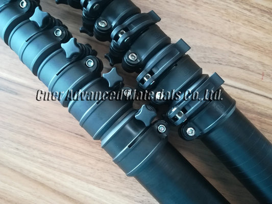 Anti spin carbon fibre telescopic pole for water fed pole, solar panel cleaning pole, arecanut harvesting machine rod