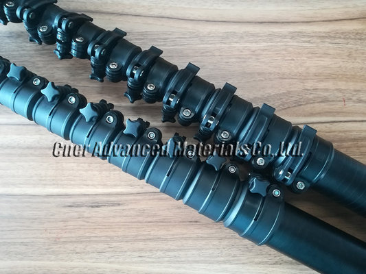 Anti spin carbon fibre telescopic pole for water fed pole, solar panel cleaning pole, arecanut harvesting machine rod