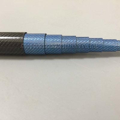 Carbon fiber telescopic pole of 30 feet length for window cleaning pole, and rescue pole