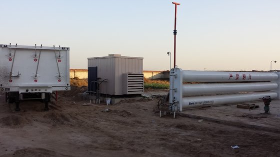 Full Skided 1000Nm3 Compressed Natural Gas Stations with Gas / Oil Separate Cylinder