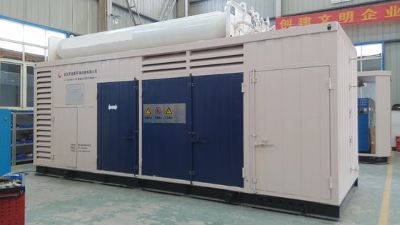 Full Air Cooling CNG Compressor , 1500Nm3 74KW CNG Filling Stations