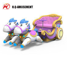 2018 New style amusement equipment electric two seats magic horse car kiddie horse ride for sale
