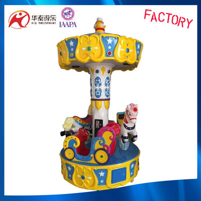 Children's Park Outdoor Indoor Amusement Equipment Ride Horse Mini Carousel 3players merry go round for sale