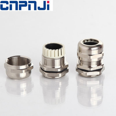 Brass nickel plated IP68 waterproof metal cable gland m75 for led light