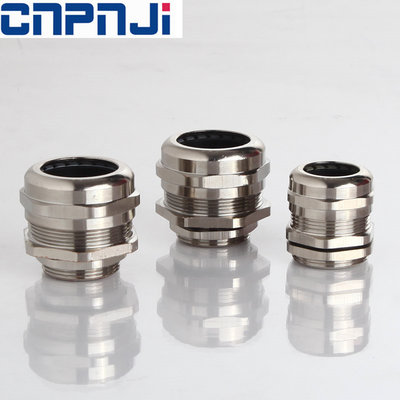 hexagonal lock nuts IP68 waterproof NPT thread Brass EMC cable gland metal