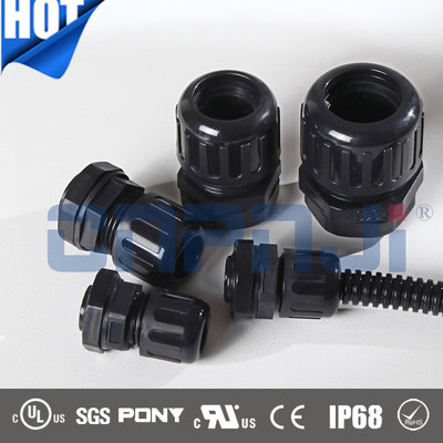 CNPJ UL  PA66  cable gland waterproof cord grip for corrugated pipe hose tube fittings