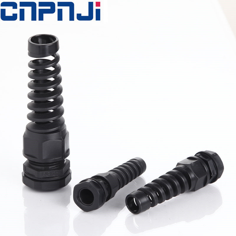 CNPJ IP68 UL CERTIFICATE  bend proof short thread strain relief cable gland cord grip with pigtail
