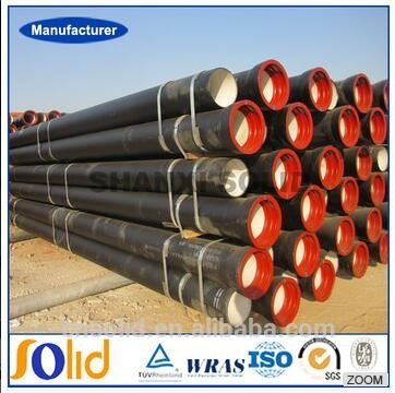 EN545 Ductile Iron Pipe class k9 c25 c30 c40 socket spigot water pipe