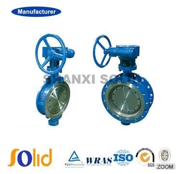 Resilient ductile cast iron Wafer Type PTFE Butterfly Valve