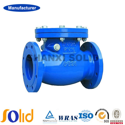Ductile cast iron double flanged swing check valve PN16 for water supply