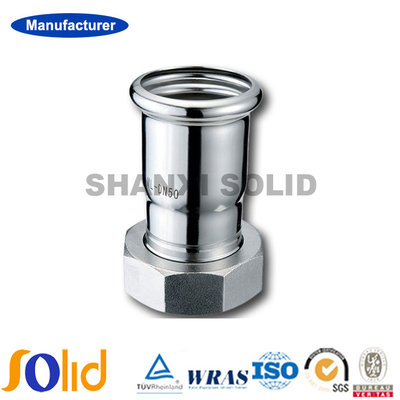 F304/316 Stainless Steel Press Fittings Female Adapter with Threaded End