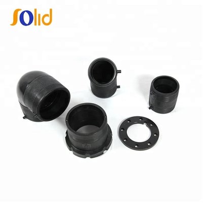 Black HDPE Fusion Stub Flange pipe fittings for Pipe Connection