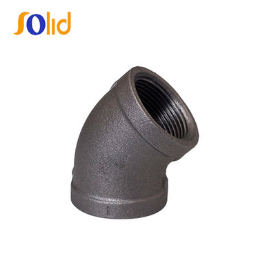 45 degree Black Malleable Iron Elbow Pipe Fittings