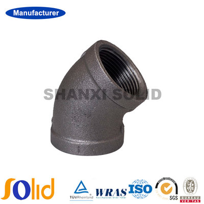 45 degree Black Malleable Iron Elbow Pipe Fittings