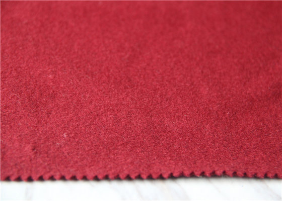 Dark Red Wool Fabric In Stock 5 Cashmere , 60% Wool Suiting Fabric For Women Winter Skirts