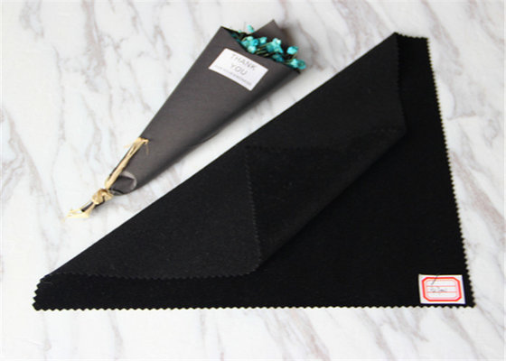 580 G / M Dark Coating Wool Fabric 30% Polyester For Black Coat Daily Wear