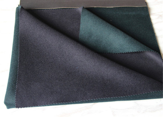 ISO9001 Double Faced Wool Coating Fabric Different Color For Each Side