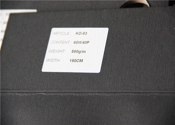 ISO9001 Lightweight Melton Wool Fabric In Stock 60% Wool 580 Gram Per Meter