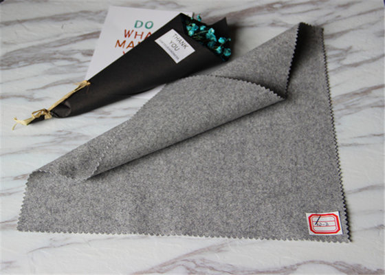 Military Style Jacket Wool Blend Coat Fabric Silver Gray Winter Warmth
