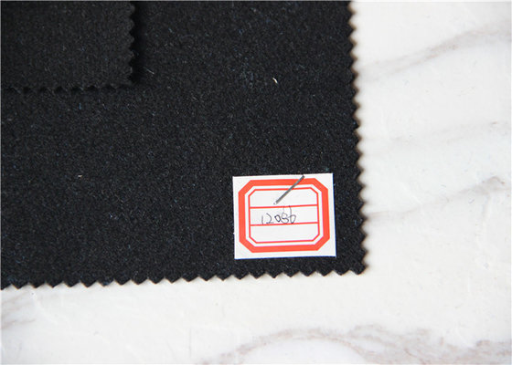 Unclear Twill Melton Wool Fabric Black In Stock 50 W 720 Gram Per Metre