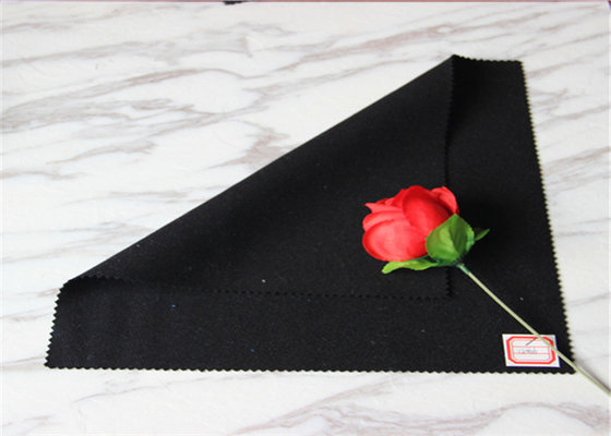 Unclear Twill Melton Wool Fabric Black In Stock 50 W 720 Gram Per Metre
