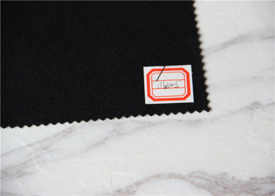 Melton Wool Serge Fabric Black In Stock , Black 60% Wool Gabardine Fabric