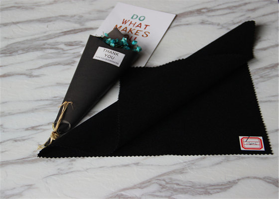 Melton Wool Serge Fabric Black In Stock , Black 60% Wool Gabardine Fabric