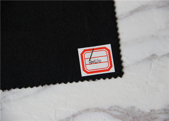 Anti Pilling Black Coating Wool Fabric Autumn Clothing Light Weight 150CM Width