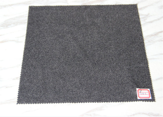 Heavy Weight Grey Wool Fabric In Stock , Autumn Jackets Wool Boucle Fabric 720 Gram
