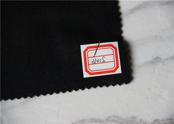Woven Black Wool Suiting Fabric In Stock , Vintage Wool Fabric 580 Gram Per Meter