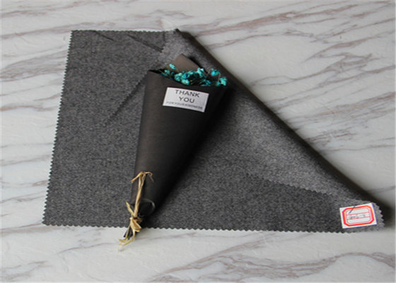 Light Grey Flannel Wool Fabric For Sleeping Garments / Work Gloves / Blazers