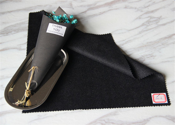 Black In Stock Wool Cashmere Coating Fabric For Women Above Knee Skirt