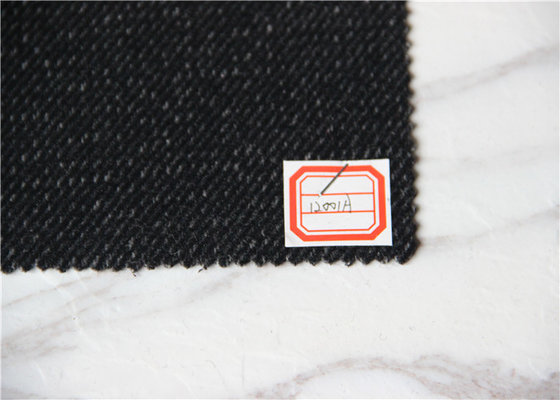 Black And White Twill Wool Fabric In Stock 580 G Per Meter With Woven Pattern
