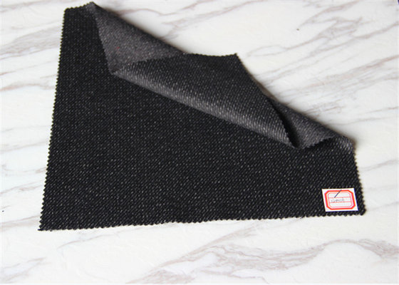 Black And White Twill Wool Fabric In Stock 580 G Per Meter With Woven Pattern