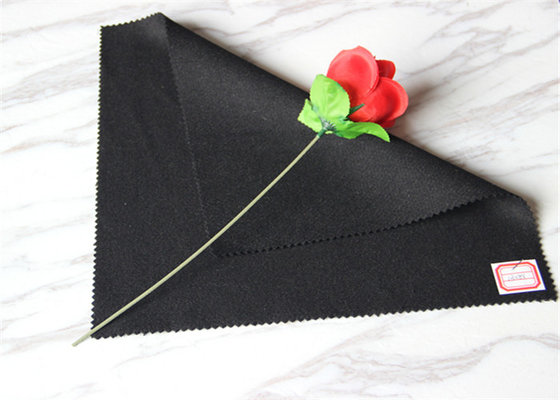 Thick Heavyweight Wool Fabric In Stock , Black Wool Coating Fabric With Twill