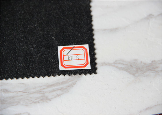 Black And Grey Twill Wool Fabric Thin Yarn Type In Stock 60 Wool 400g / M
