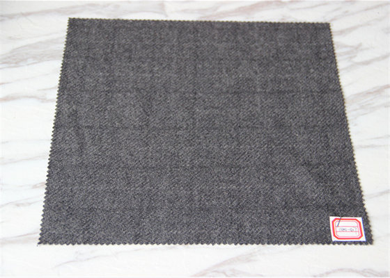 600 Gram Per Metre Grey Plaid Fabric Anti Pilling / Wind For Working Suits
