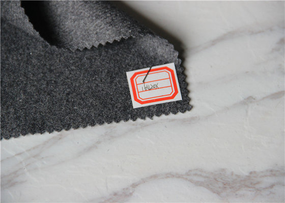 Work Gloves / Linings Grey Flannel Woven Wool Fabric With Unclear Twill