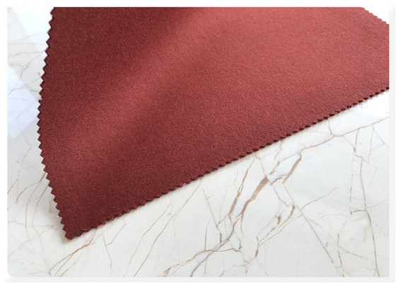 Crepe Dress Double Faced Wool Coating Fabric Red Brown Series 57" / 58" Width