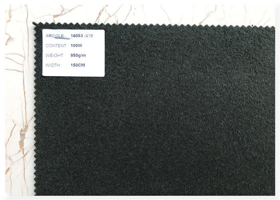 Dark Army Green Double Faced Wool Fabric Winter Warm Coat 100% Wool 850g / M