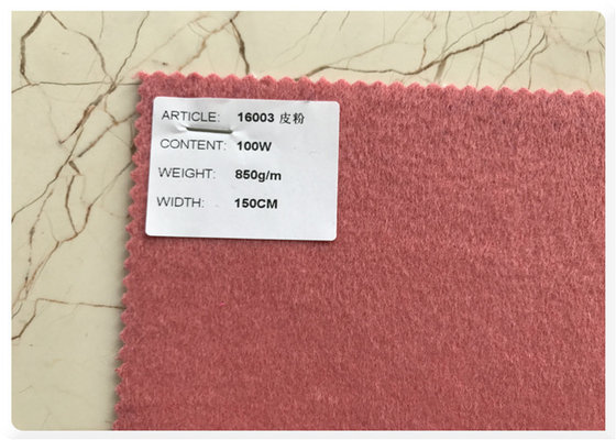 Light Red Series Double Faced Wool Fabric Anti Pilling Windproof For Ladies Winter Clothes